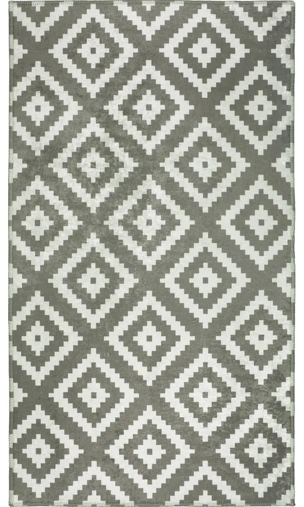 Světle hnědo-krémový pratelný koberec běhoun 200x80 cm - Vitaus