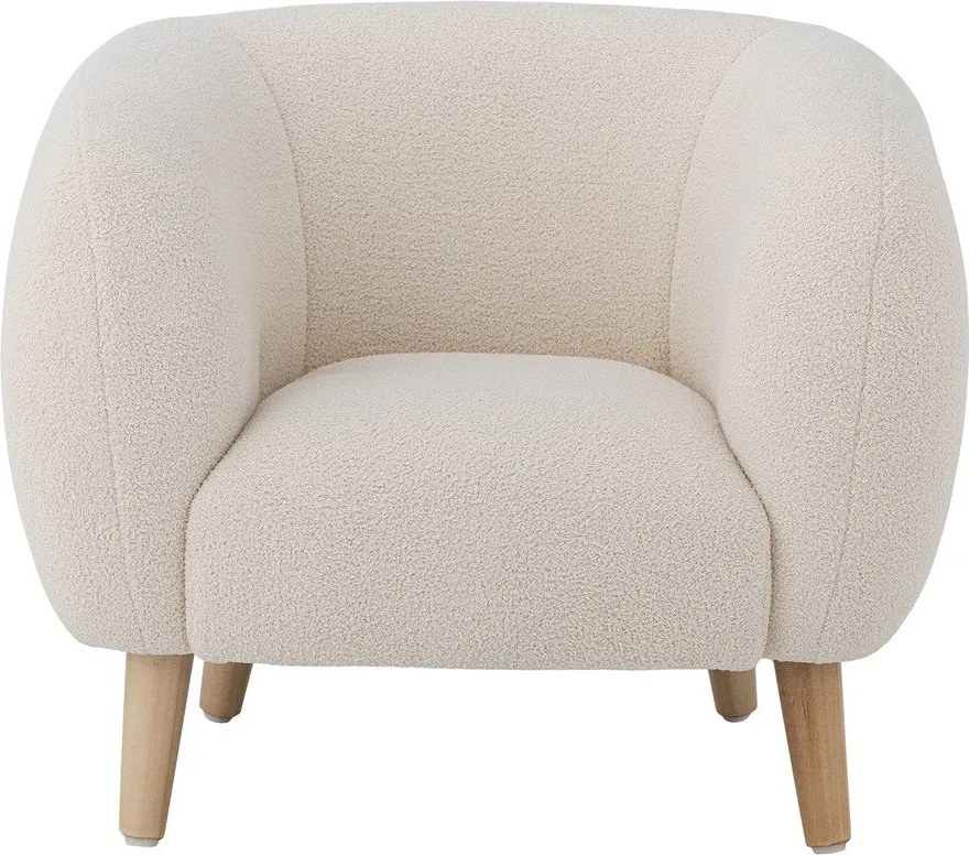 Bílé dětské křesílko z textilie bouclé Cade – Bloomingville Mini