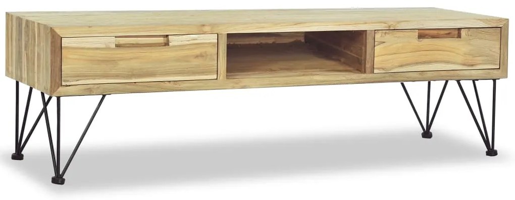 vidaXL Marketos TV stolek 120 x 35 x 35 cm masivní teak