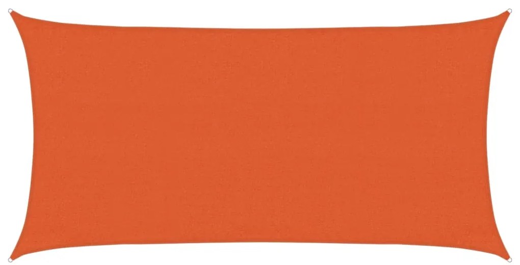 Plachta proti slunci 160 g/m² obdélník oranžová 3 x 6 m HDPE 311680