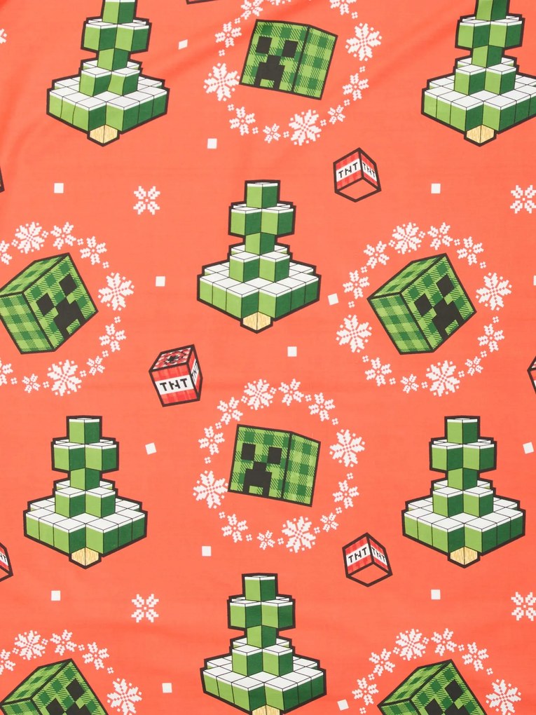 Sinsay - Bavlněná dětská sada povlečení s vánočním motivem Minecraft - vícebarevná