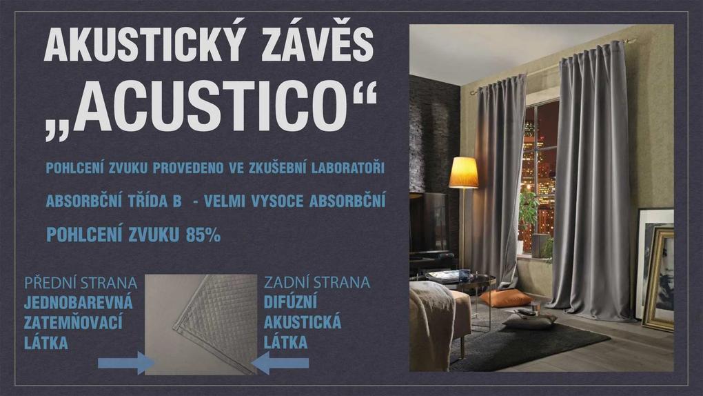 Home Wohnideen Závěs akustický s podšívkou, Acustico, Zelená Oliv Rozměr textilu: 245 cm (V), 135 cm (Š)