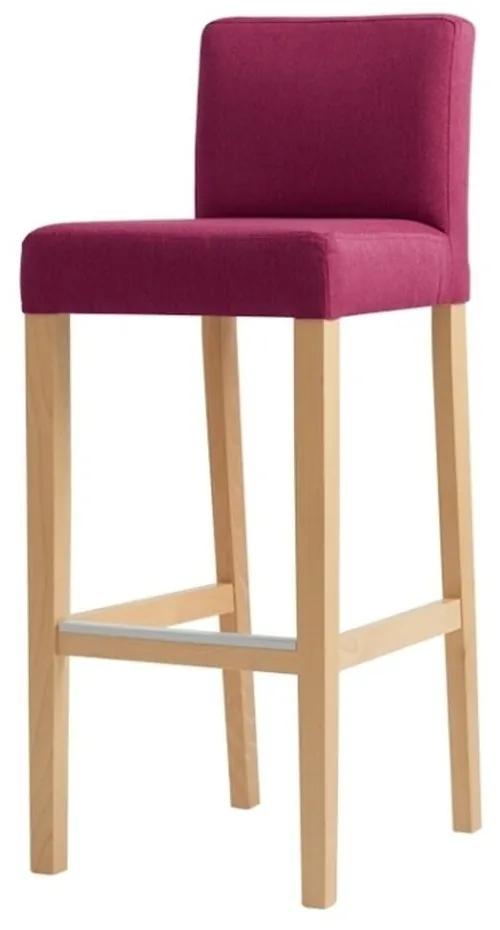 Fuchsiově růžová barová židle s přírodními nohami Custom Form Wilton