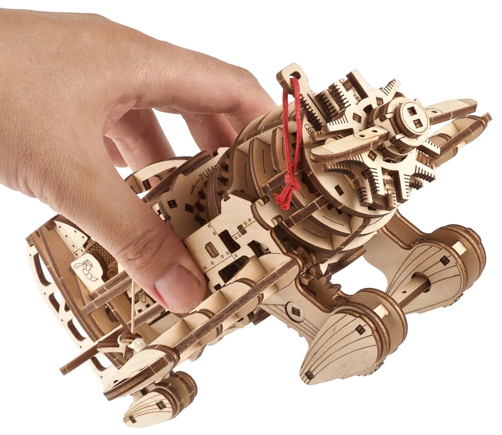 Ugears 3D dřevěné mechanické puzzle Letadlo Mad Hornet