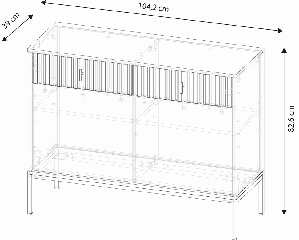 Komoda Maggiore 104,2 cm kašmír/zlatá