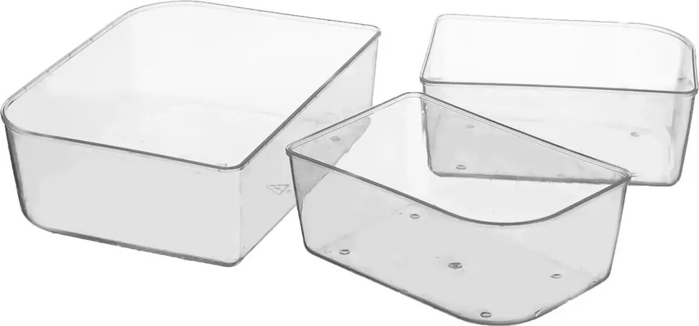 Orion Krabička na jídlo těsnící se 4 klipy, 3 sekce, 1 L, 21x15x6cm