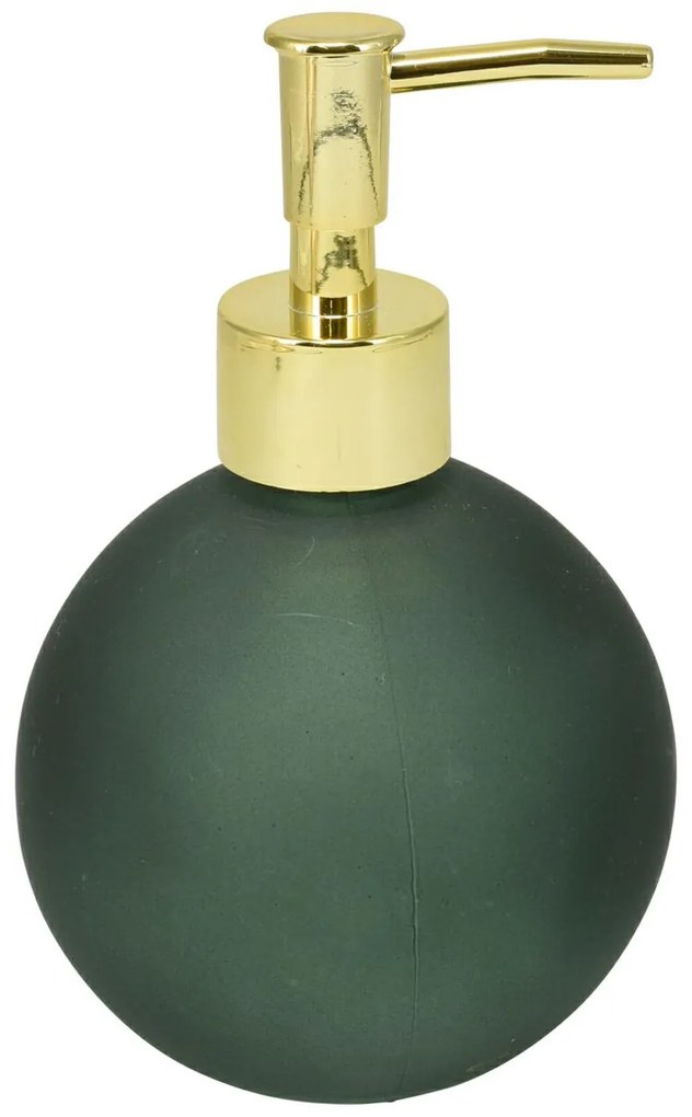 Dávkovač mýdla Globe, zelená/se zlatými prvky, 400 ml