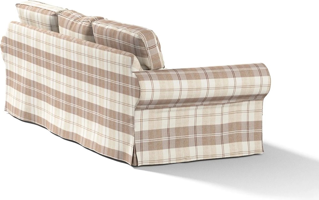 Potah na pohovku IKEA Ektorp 3-místná rozkládací, NOVÝ MODEL 2013 barva béžová látka pletený vzor, vzorované