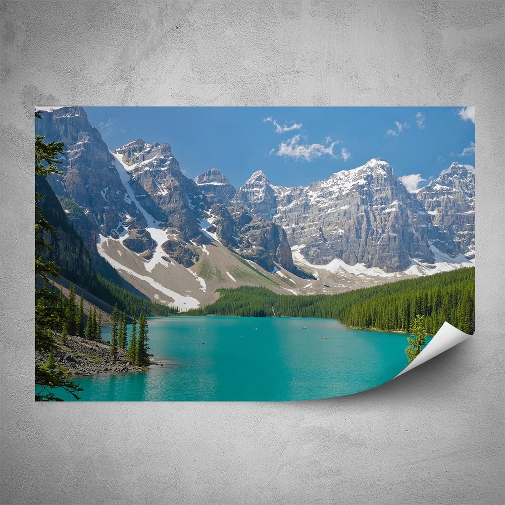 Plakát - Modré jezero (60x40 cm) - PopyDesign