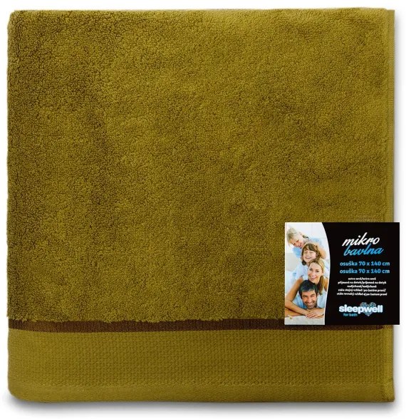 SVITAP sleep well Osuška Star khaki 70x140 cm