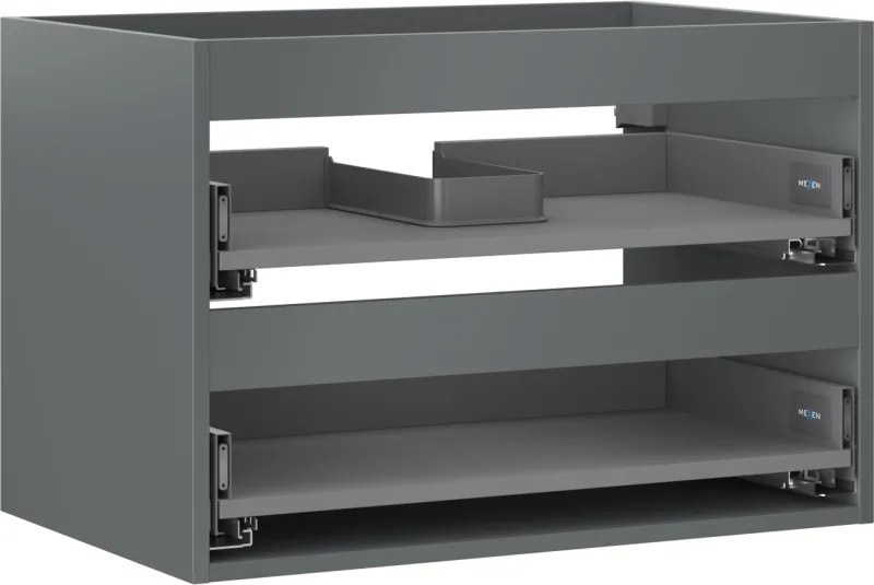 Mexen Box-A, závěsná skříňka 70 cm, 2 zásuvky, grafitová matná, 91AX0-0700-470-2-66
