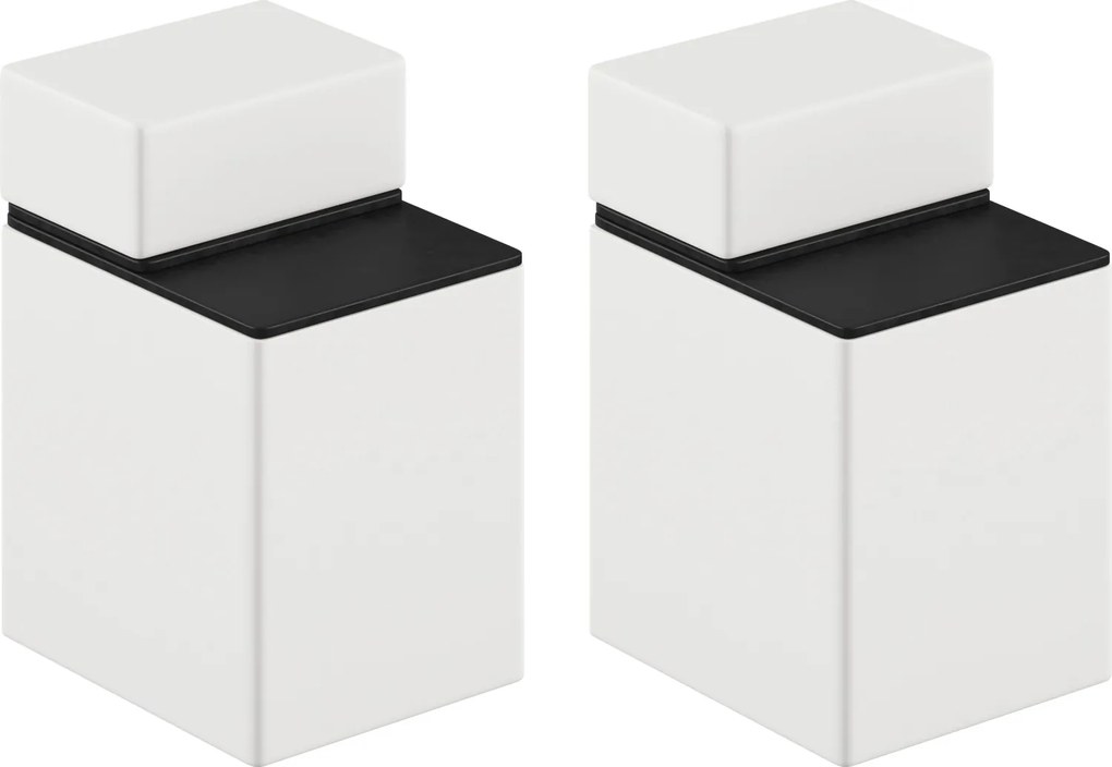 Sada nástěnných držáků polic Modern Small, max. 20 cm, 10 kg, matná bílá, 2 ks