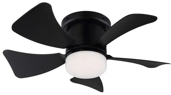 ZEVENTI - LED Stmívatelný stropní ventilátor MUNDAKA LED/10W/230V černá + DO