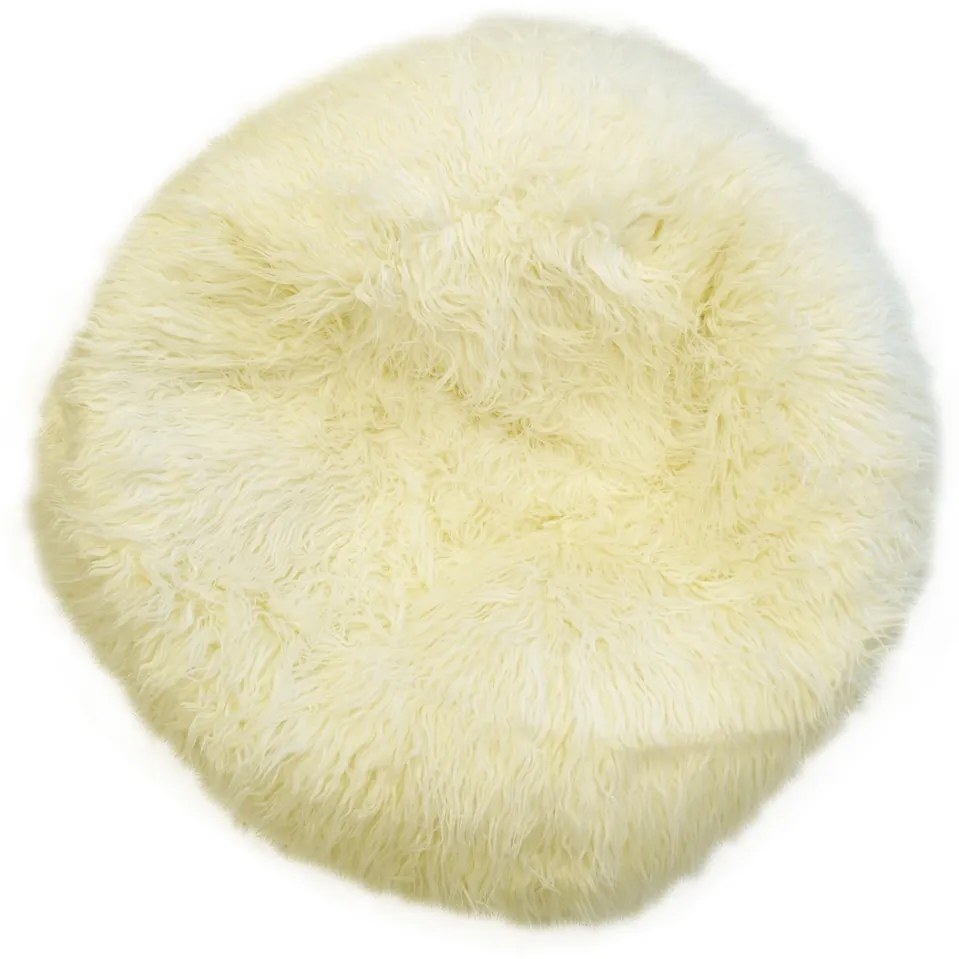 BeanBag Sedací vak Shaggy White