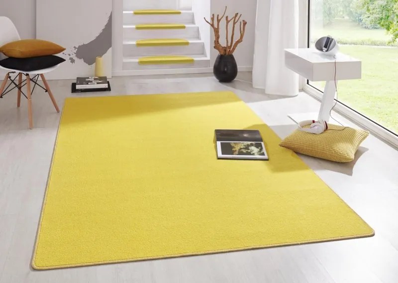 Hanse Home, Kusový koberec Fancy 103002 Gelb - žlutý, 80x300, žlutá, ložnice