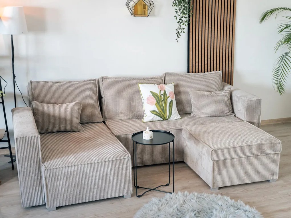 Taburet SMART COSARO XL s úložným prostorem 71x71 cm, mentolový