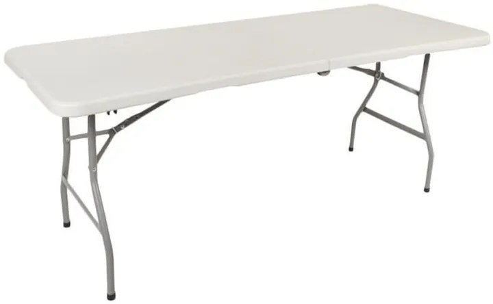 Malatec Skládací stůl půlený 180 cm, bílý, 2467