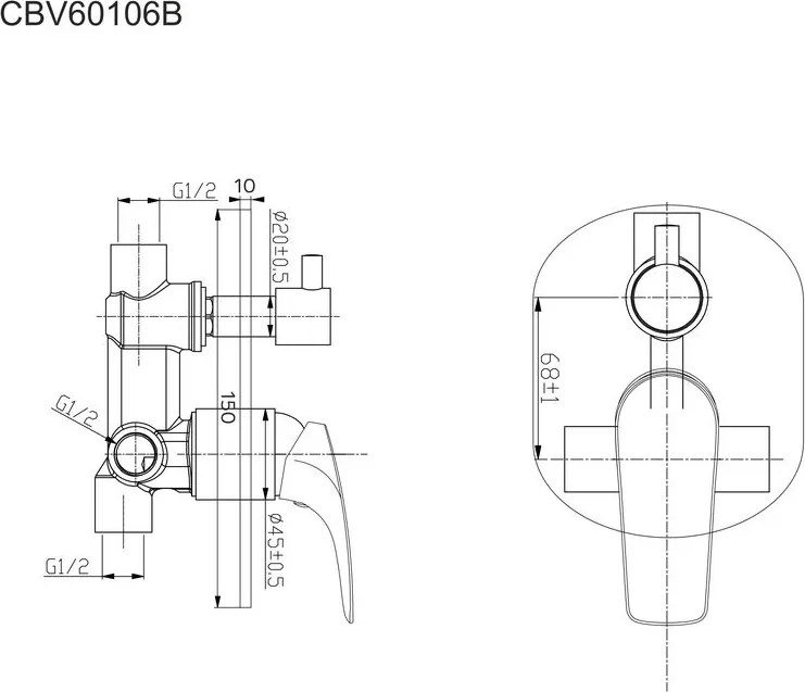 Mereo Mereo, Vanový set s dvoucestnou podomítkovou bateríí, CB650VE1