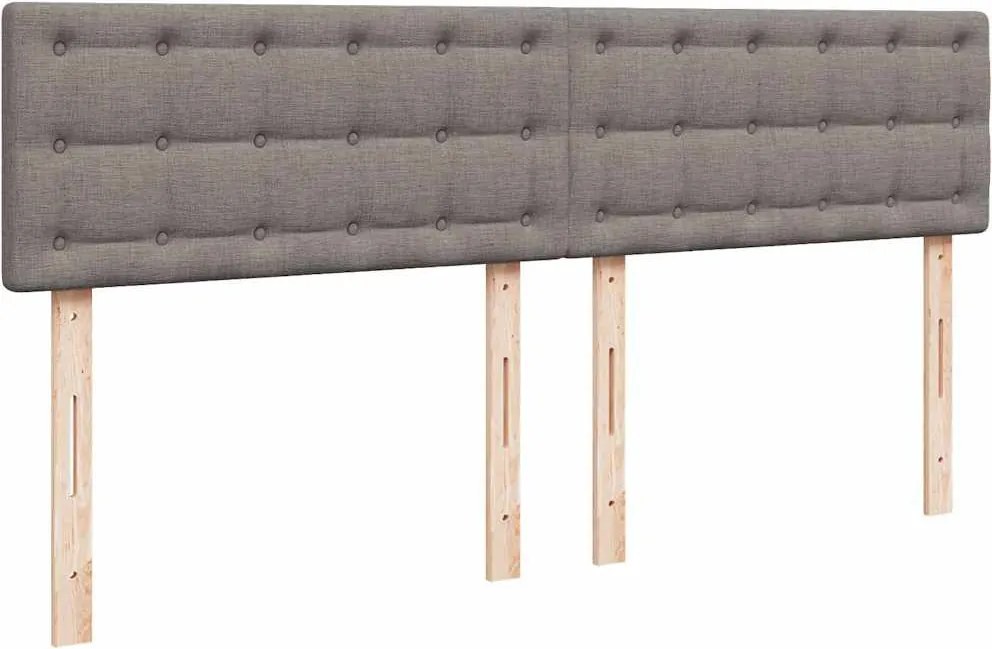 Box spring postel s matrací taupe 200x200 cm textil 3287581