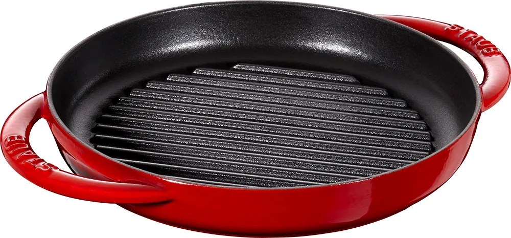 Staub kulatý litinový gril 26 cm, višňová