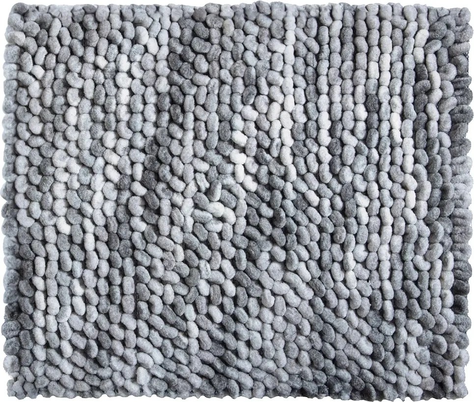 LineaDue PUNTO - Koupelnová předložka stříbrná šedá Rozměr: 70x120 cm