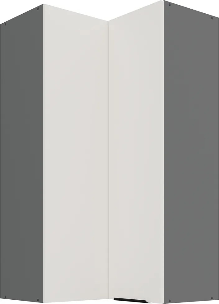 ARIA aw | horní kuchyňská skříňka 60x60 GN-108 2F (90°) rohová s policemi | EXTRA VYSOKÁ | 60x60 cm | antracit/bílá