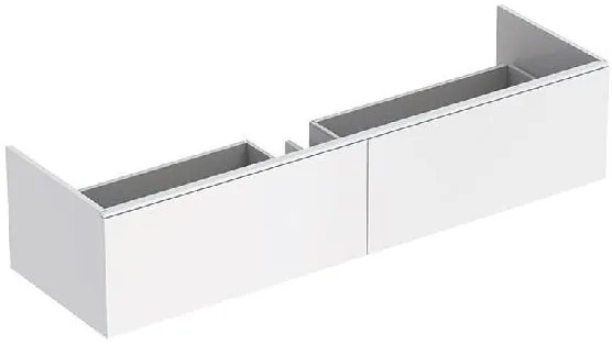 Geberit Xeno 2 - Skříňka pod umyvadlo Varicor 140 cm s LED svítidlem, 2 zásuvky, matná bílá 500.347.00.1