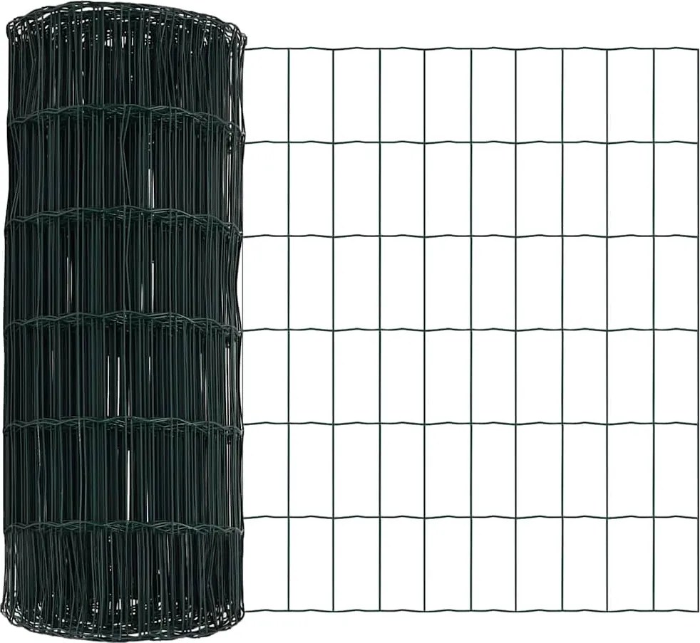 Euro plotové kotvení 10 x 0,4 m Ocel potažená PVC Zelená 3350287