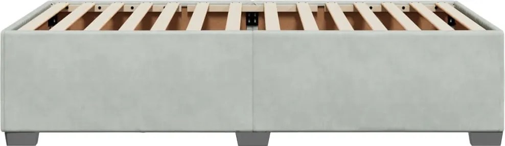 Rám postele bez matrace světle šedá 90 x 190 cm samet 3284601