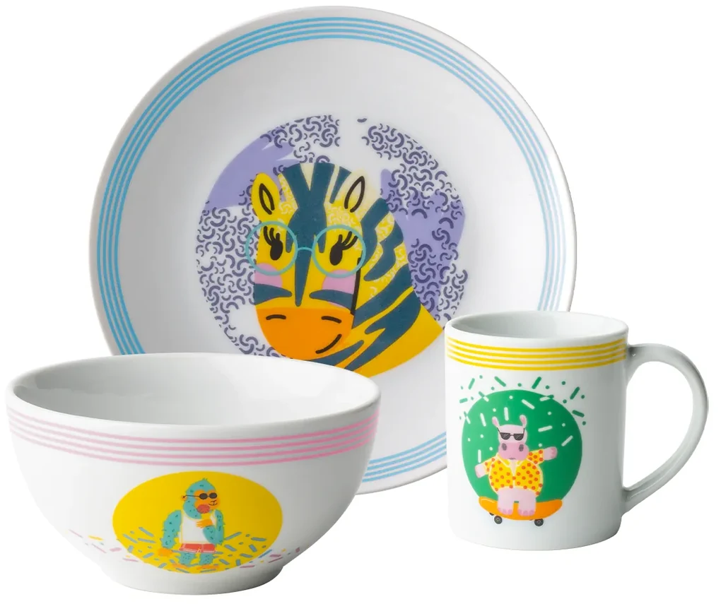 Dětská porcelánová sada 3-dílná — Jungle Patrol - 450514 | BIANO