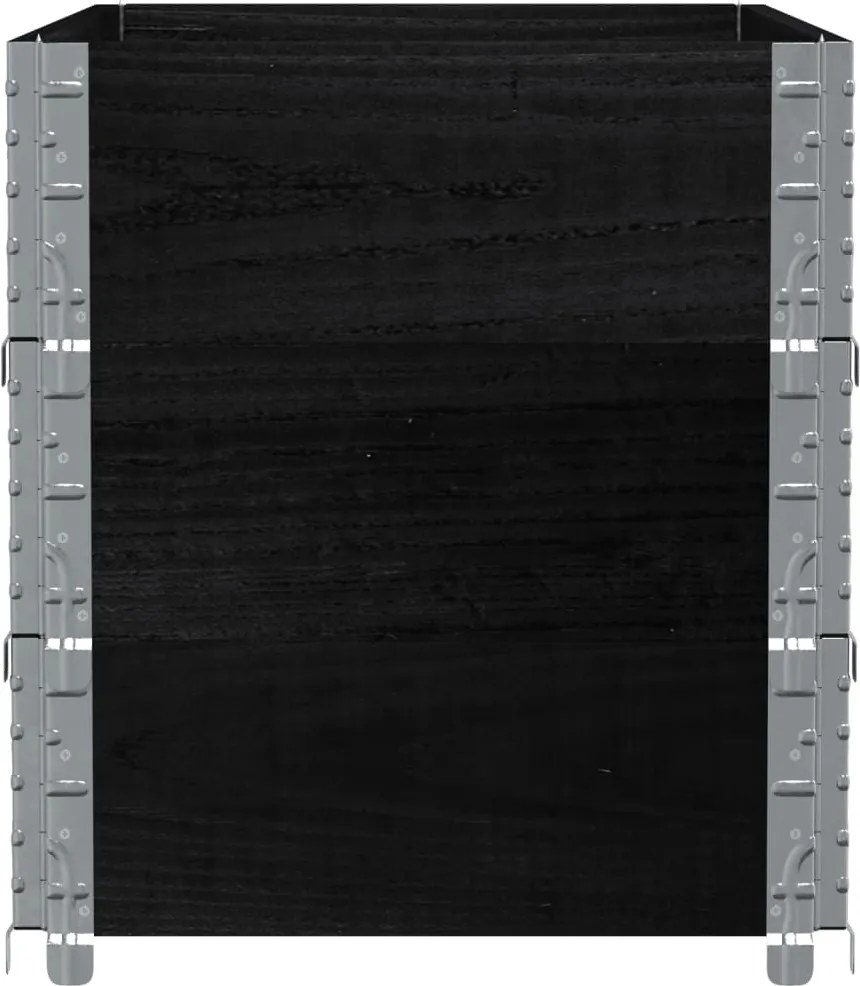Zahradní truhlík černý 100 x 50 cm masivní borové dřevo 3295428
