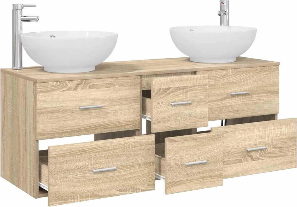 Sada koupelnového nábytku 3 ks Dub sonoma 49,5 x 44,5 x 65 cm 3405909