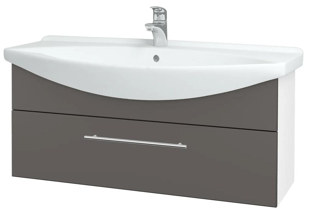 Dřevojas Koupelnová skříň TAKE IT SZZ 105 Varianta: N01 Bílá lesk / Úchytka T01 / D16 Beton tmavý
