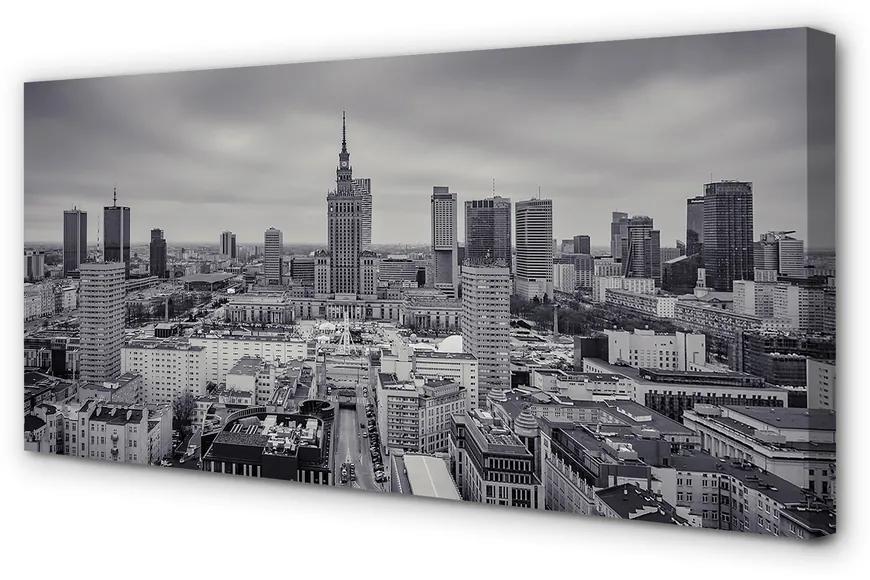 Obrazy na plátně Varšava mrakodrapy panorama 140x70 cm