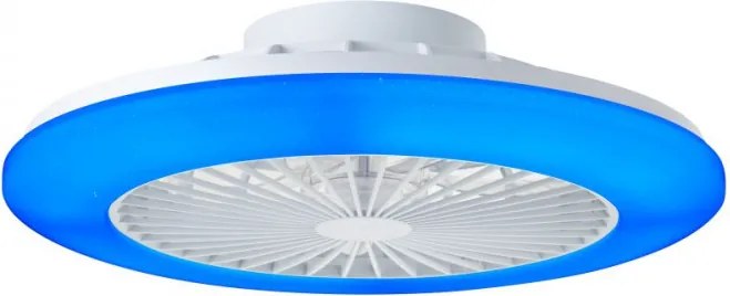 Brilliant G60020/05 Stmívatelné LED svítidlo SALERNO BÍLÉ & reverzní VENTILÁTOR + funkce LED