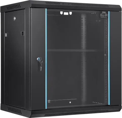 Síťová serverová skříň pro montáž na stěnu 12U, hloubka 39,4 cm – W26412