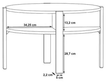 Konferenční stolek INAR hnědá