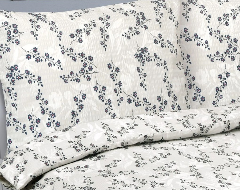 Povlečení krep na dvoudeku Béžová,Šedá,Červená 80/813 - 1ks 220x200, 2ks 70x90 cm (220 cm šířka x 200 cm délka)
