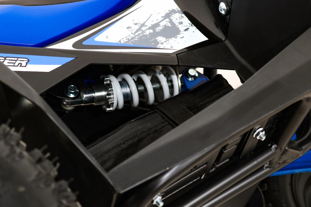 Ramiz Čtyřkolka na baterie E-STAR modrá 35 km/h + motor 1000W + nafukovací kola + nastavení sedadla