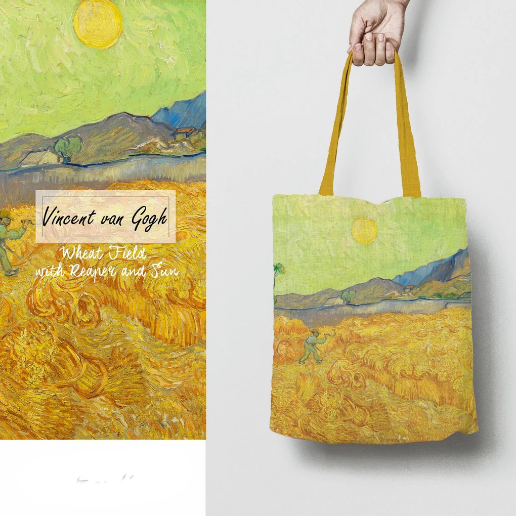Lenbutik Taška 100% Len Vincent Van Gogh Wheat Field