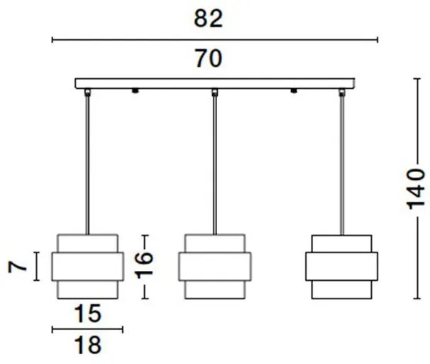 Nova Luce Závěsné svítidlo SIANNA kouřové sklo mosazný zlatý kov E27 3x12W