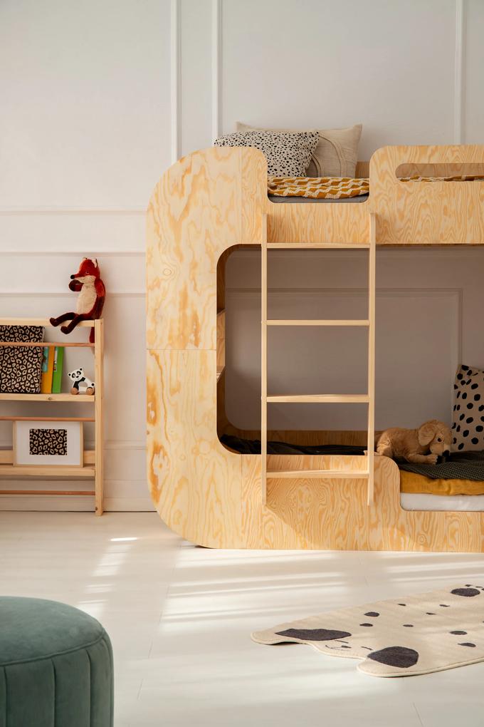 Dětská patrová postel Mila domeček 160 x 80 cm