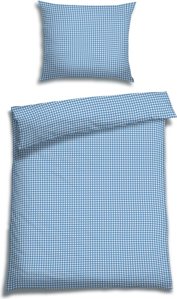 XXXLutz POVLEČENÍ, krep, modrá, bílá, 140/200 cm Florella - Povlečení - 004388001903