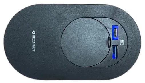 IBConnect Elektro zásuvka Orbit matná černá - různé konfigurace Konfigurace elektrozásuvky: 1x230V + 2xUSB nab. C