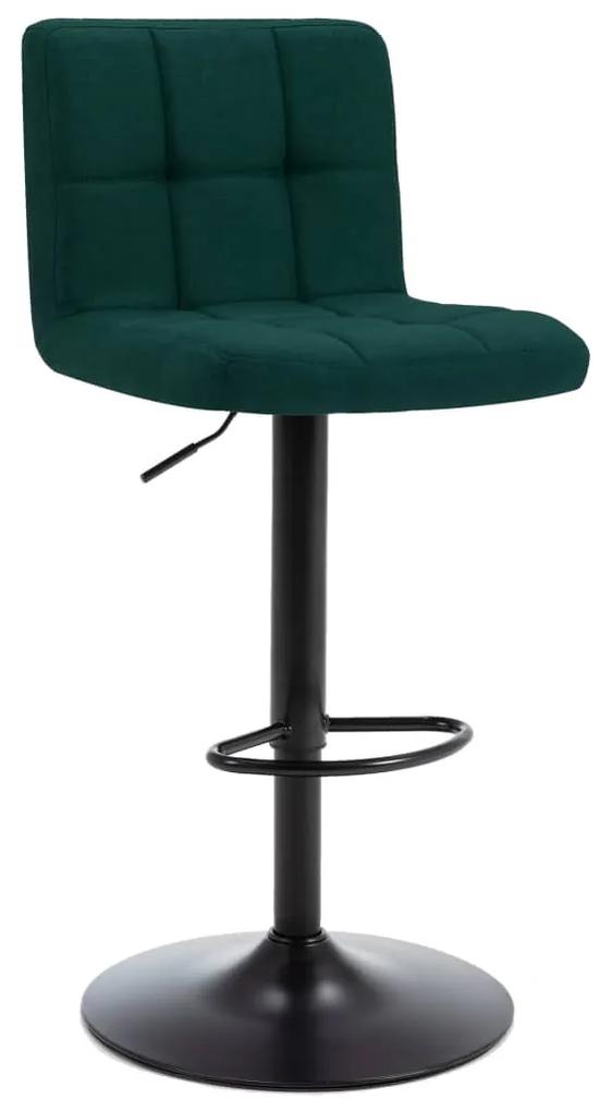 320081 vidaXL Barová stolička tmavě zelená textil