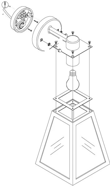 Eglo 98719 - Venkovní nástěnné svítidlo MIRANDOLA 1xE27/60W/230V IP44