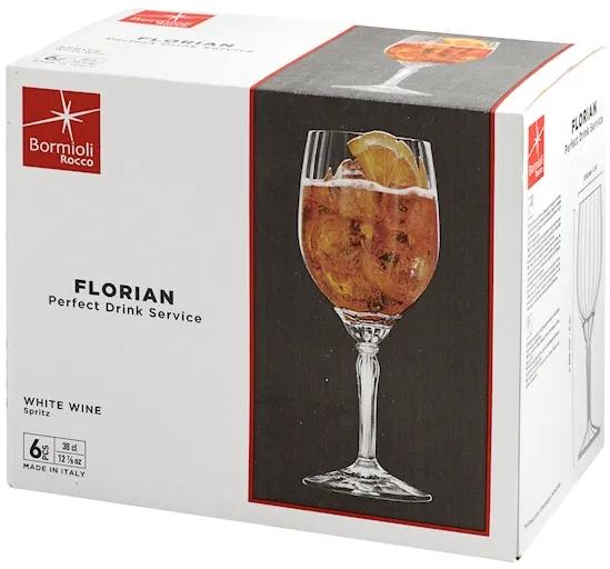 Bormioli Rocco Sada 6 ks sklenic Florian na bílé víno 380 ml