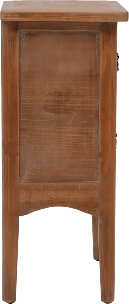 Noční stolek z masivního jedlového dřeva 40 x 29 x 68 cm hnědý 246123
