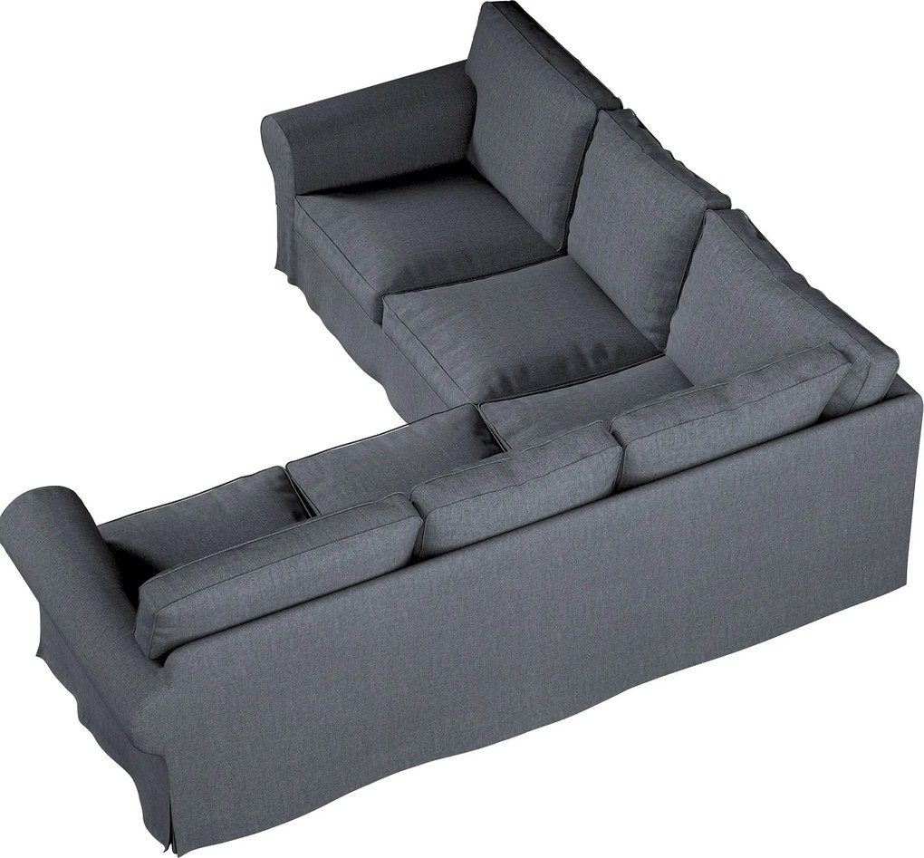 Potah na pohovku IKEA  Ektorp rohová barva šedá látka pletený vzor