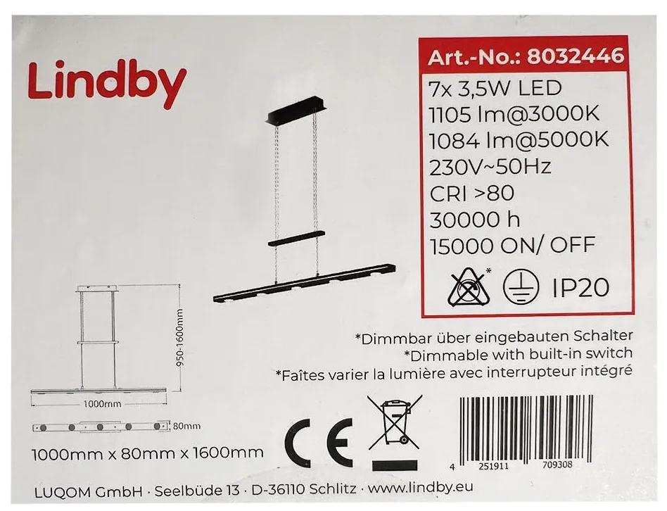 Lindby Lindby - LED Stmívatelný lustr na lanku NAIARA 7xLED/4W/230V LW0647
